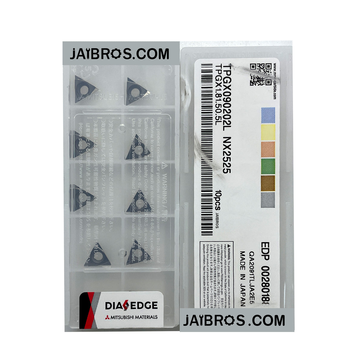 Mitsubishi TPGX Inserts 10pc | CNC Tooling - Jaibros