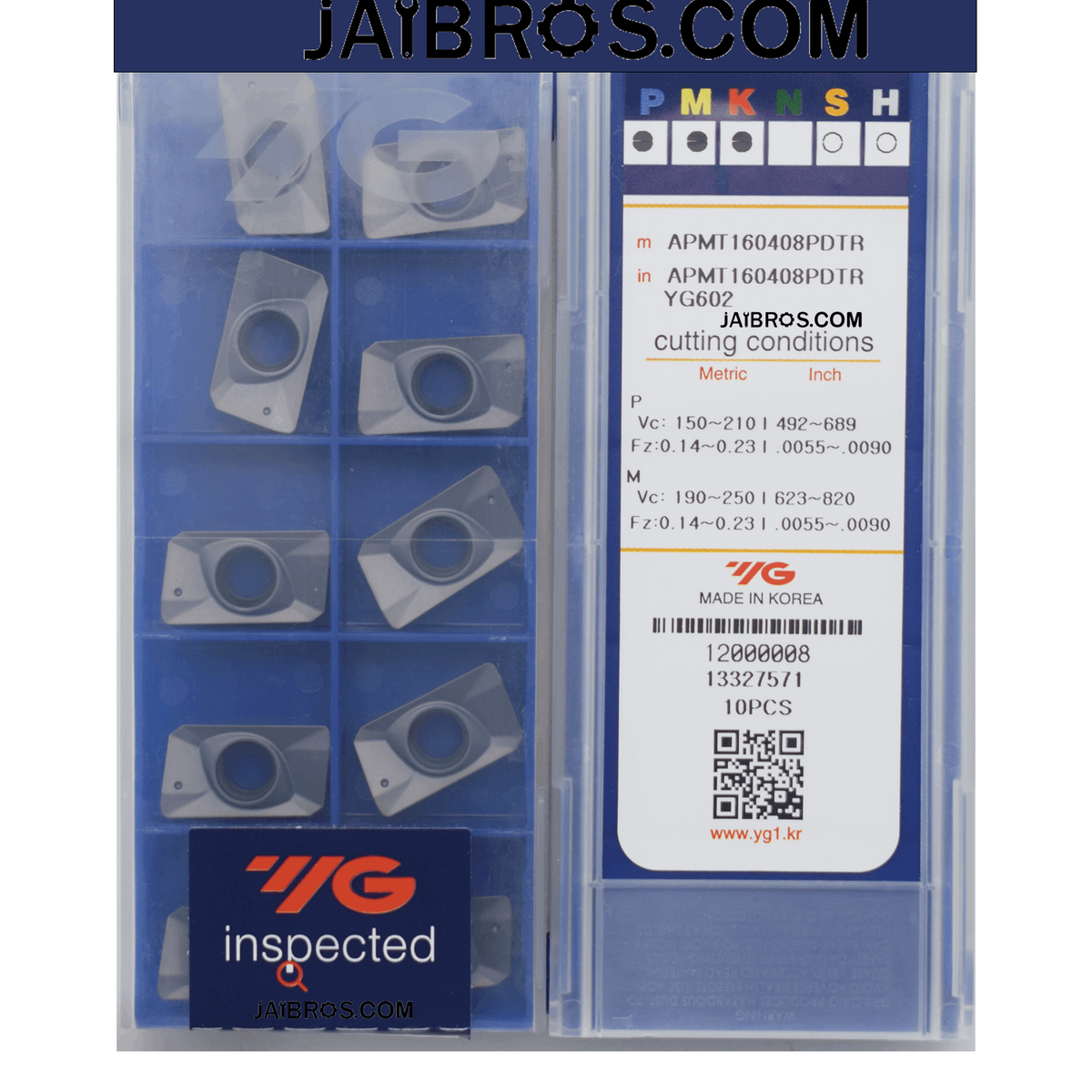 Jaibros YG1 APMT1604 Inserts – Buy Top CNC Tools Online
