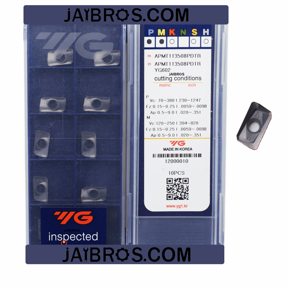Jaibros | Buy YG1 APMT1135 Inserts – Pack of 10