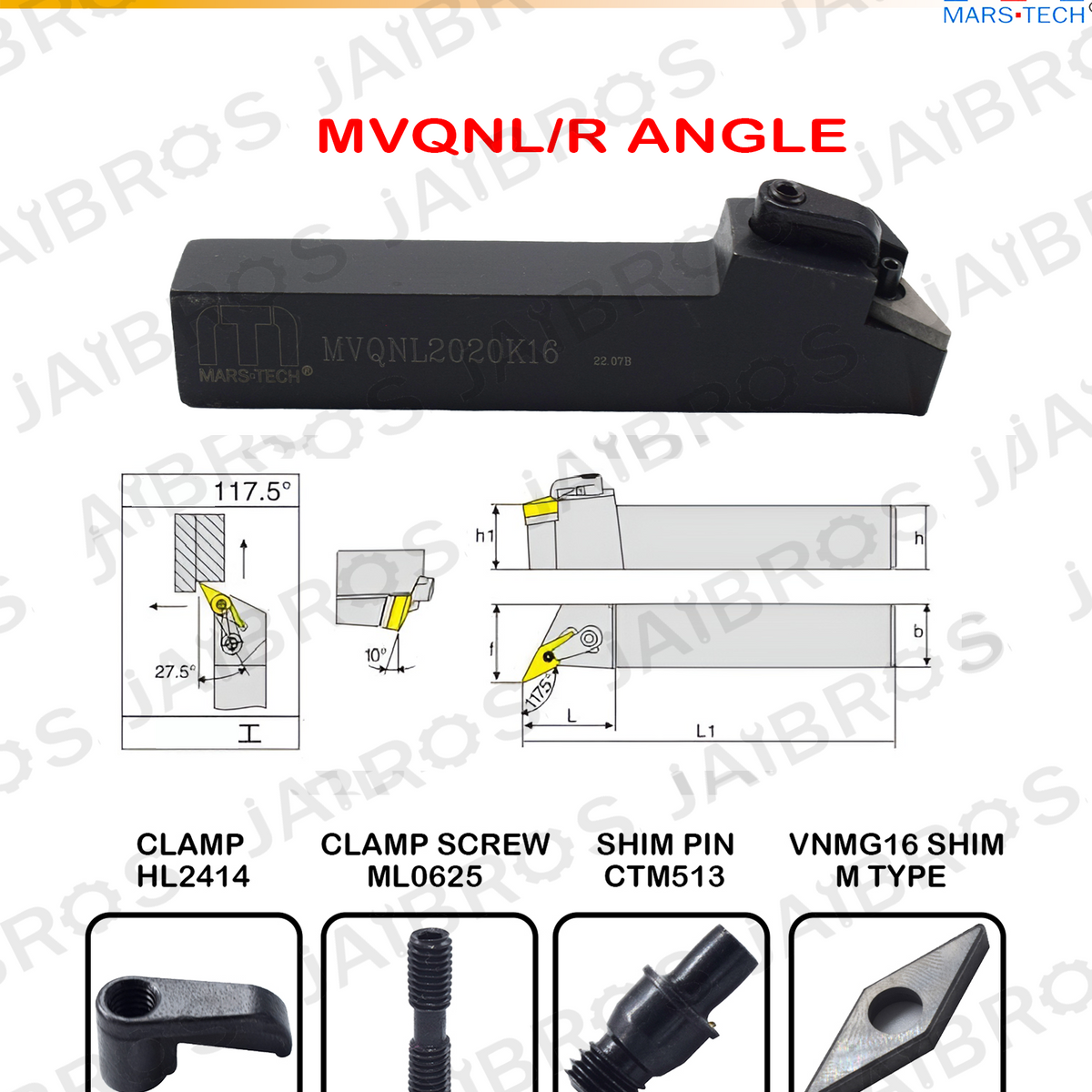 MVQNL/R -VNMG1604 Turning Holder vnmg MVQNL/R pack of 1 – Jaibros