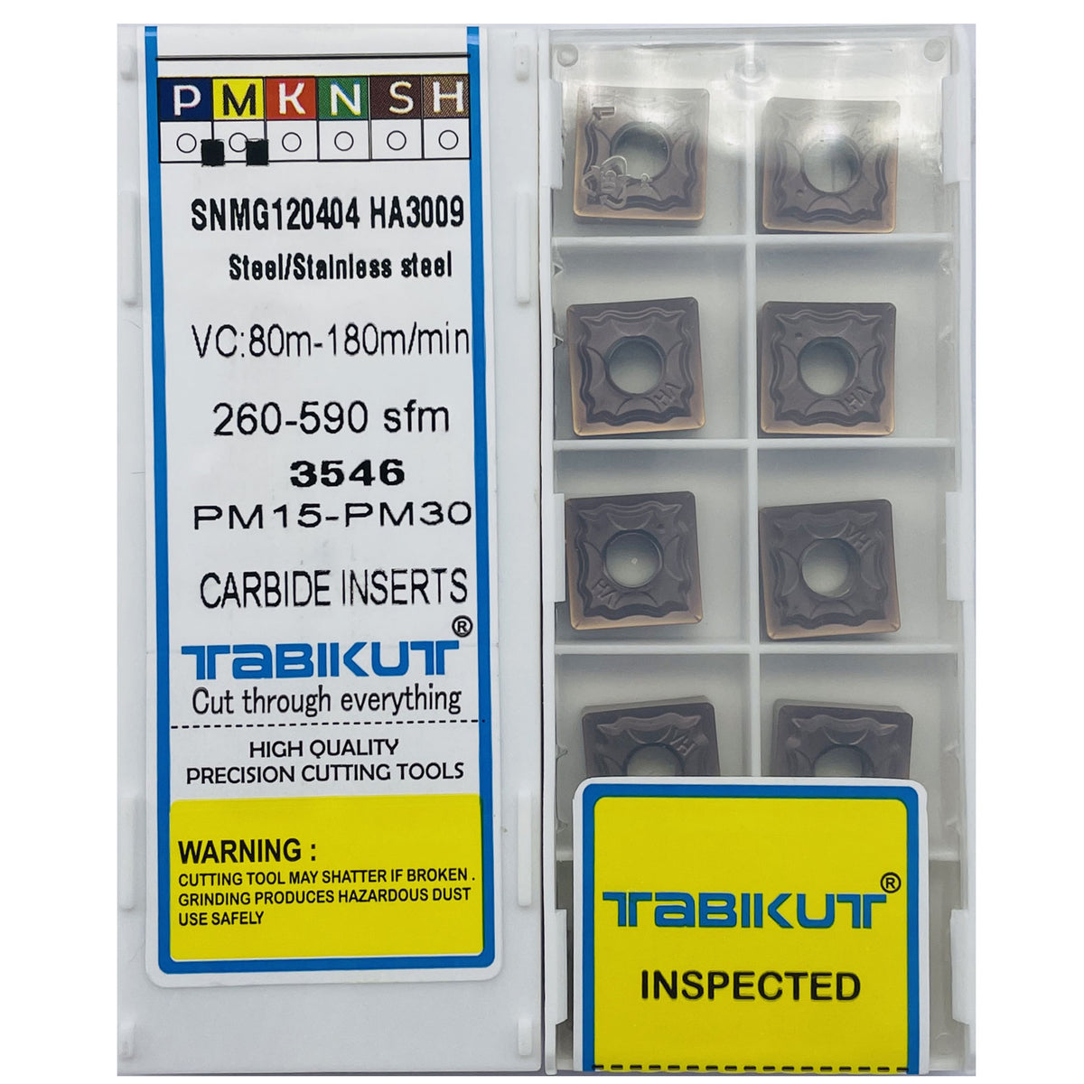 Chipbreaker Insert SNMG120404/08 HA/HS3009Steel Pack Of 10 – Jaibros