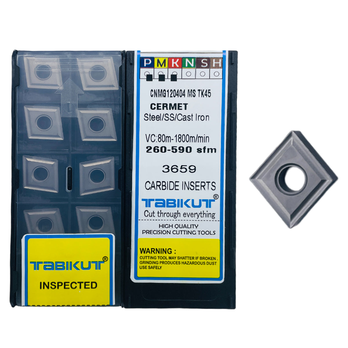 Cermet insert CNMG120404/08 ms profile TK45 pack of 10 – Jaibros