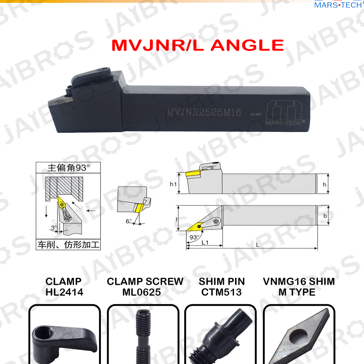 Shop Turning Tool Holder MVJNL 2525 M16 | Buy at Jaibros