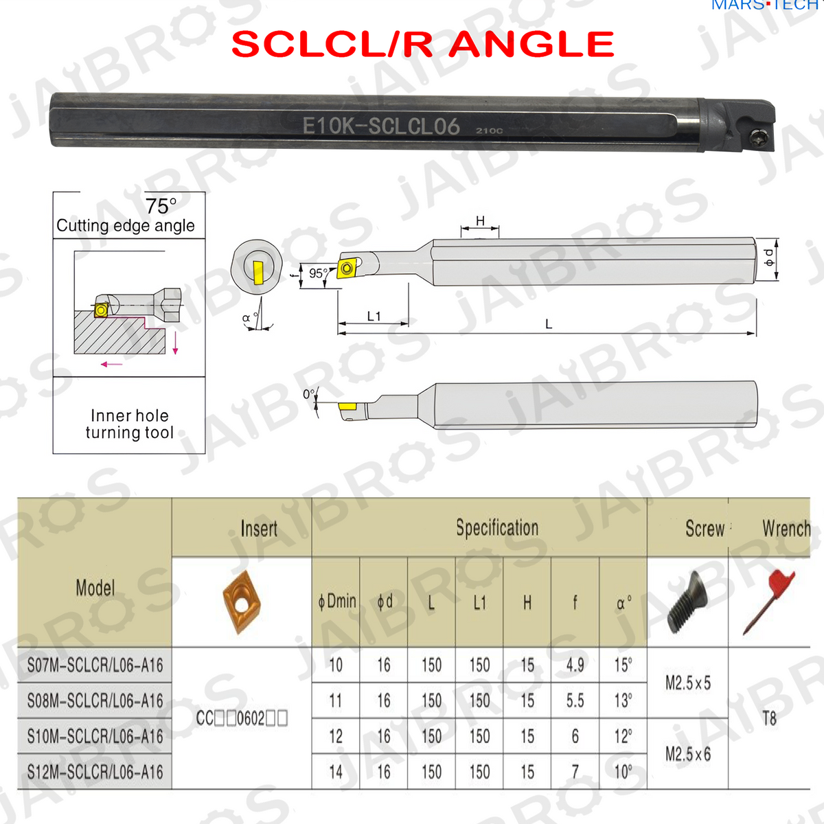 Step boring bar ccmt dia 8/12/16 pack of 1 – Jaibros